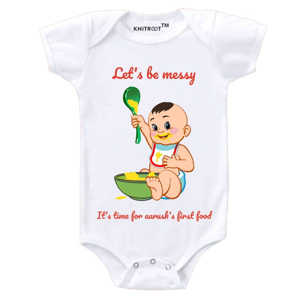 baby first walk | Milestone Baby T shirt | Customized | Knitroot